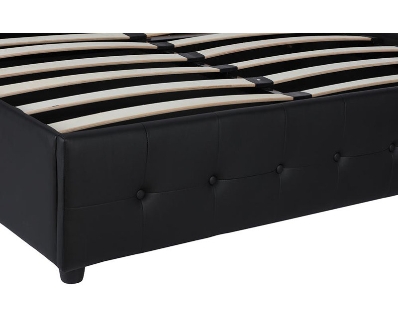 Morphis Vegan Leather Platform Storage Bed Brayden Studio Size Full Double